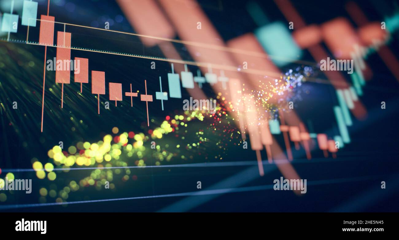 Stock market graph and business . Stock or business market analysis ...