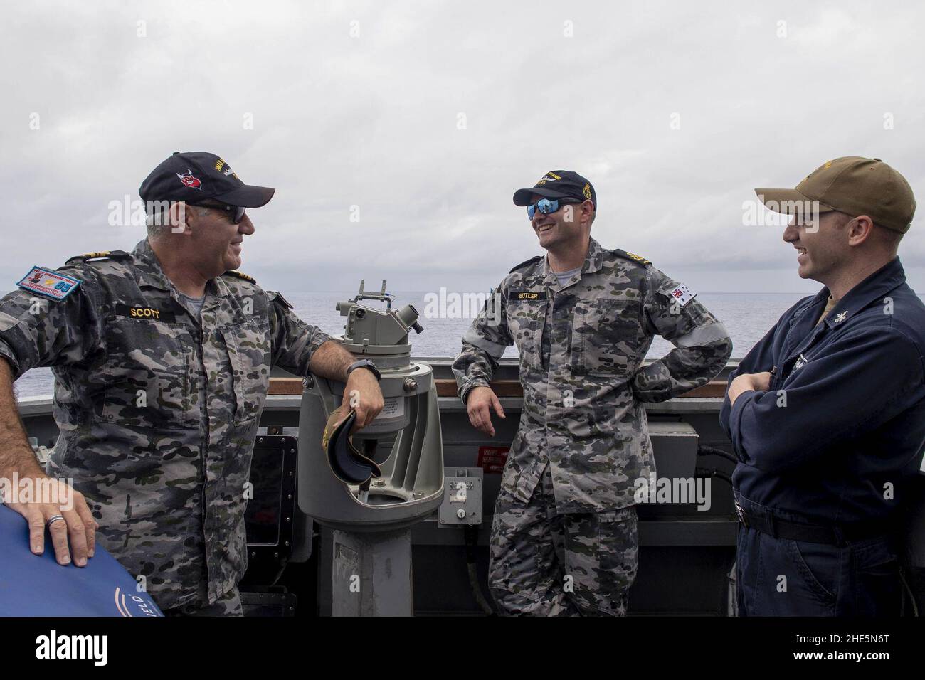 Sailors from HMAS Melbourne and USS Preble in April 2019 Stock Photo ...