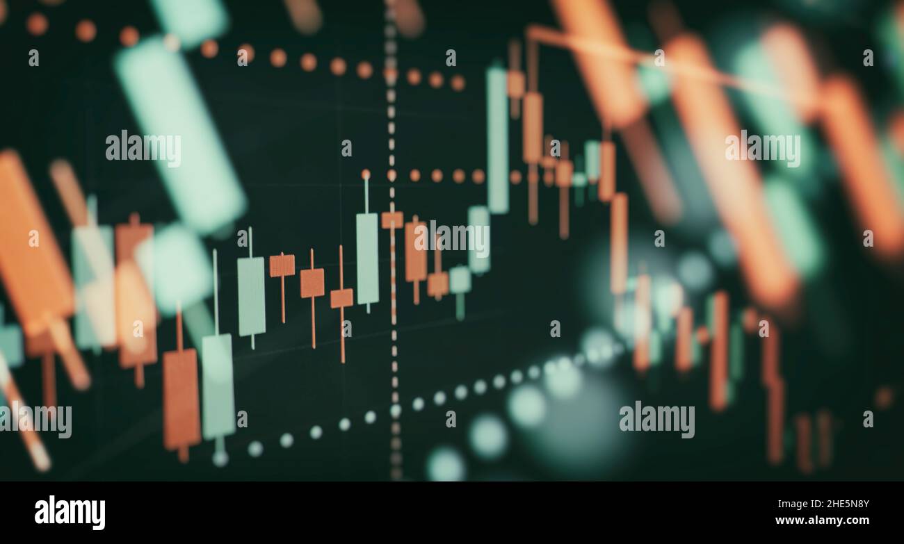 The Forex graph chart on the digital screen.Sustainable portfolio ...