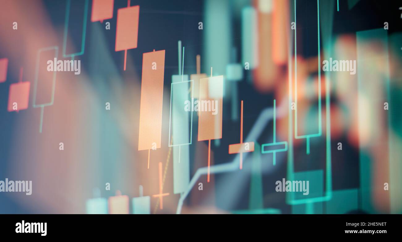 Economy trends background for business idea and all art work design ...