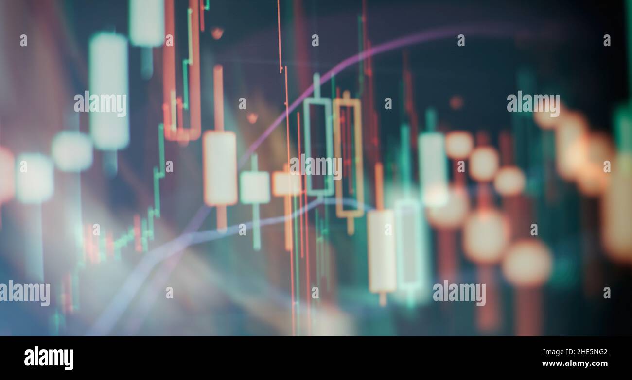 Stock market or forex trading graph and candlestick chart suitable for ...