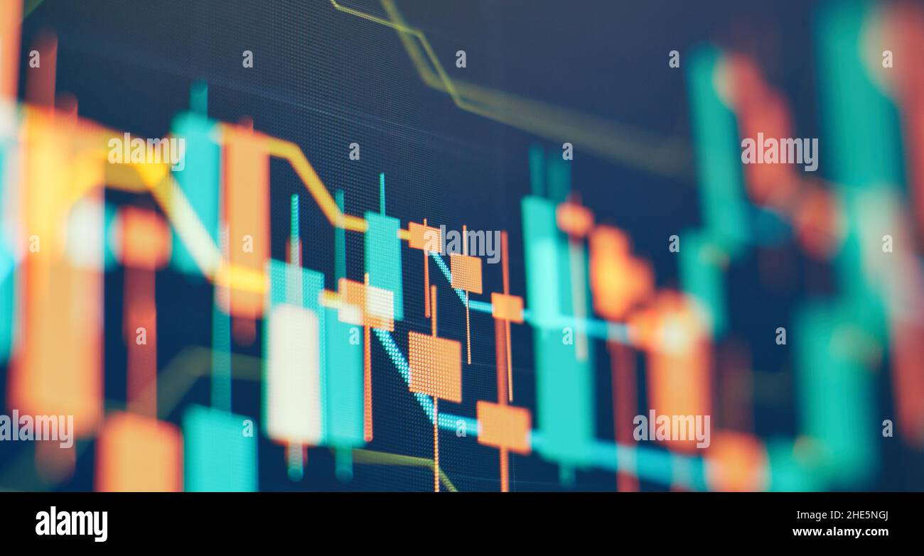 Stock market or forex trading graph and candlestick chart suitable for ...