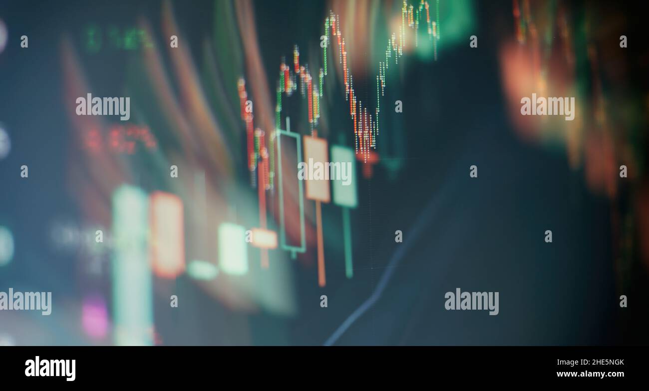Stock market or forex trading graph and candlestick chart suitable for ...