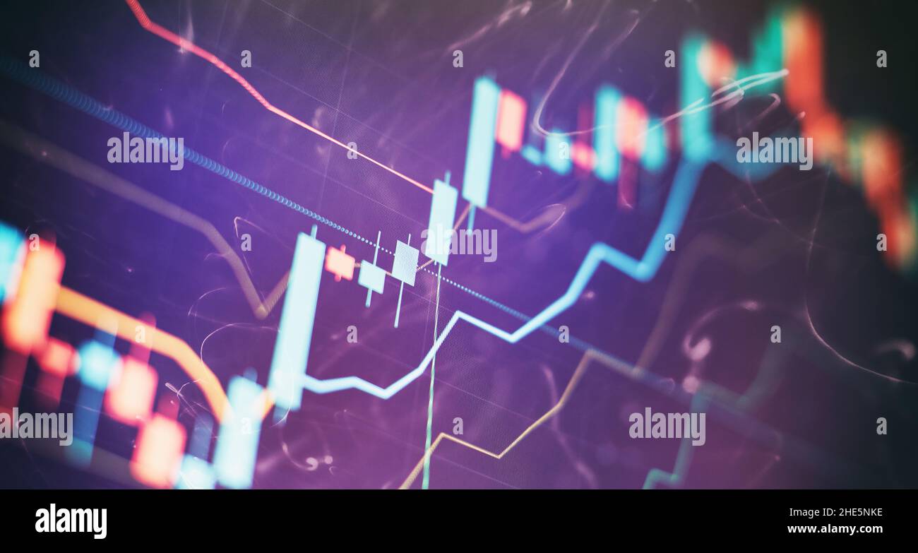 Stock market or forex trading graph in futuristic concept with ...