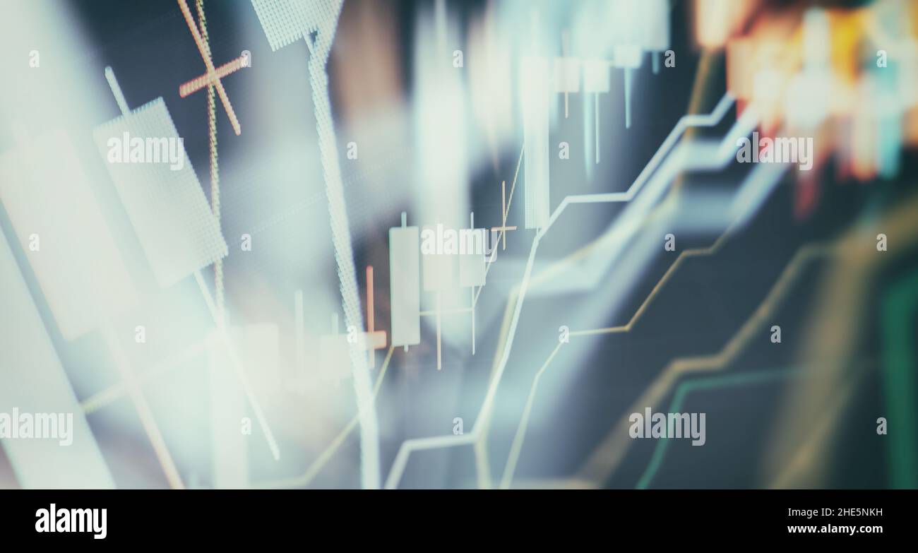Stock market or forex trading graph in futuristic concept with ...