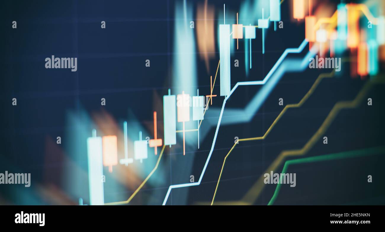Stock market or forex trading graph in futuristic concept with ...