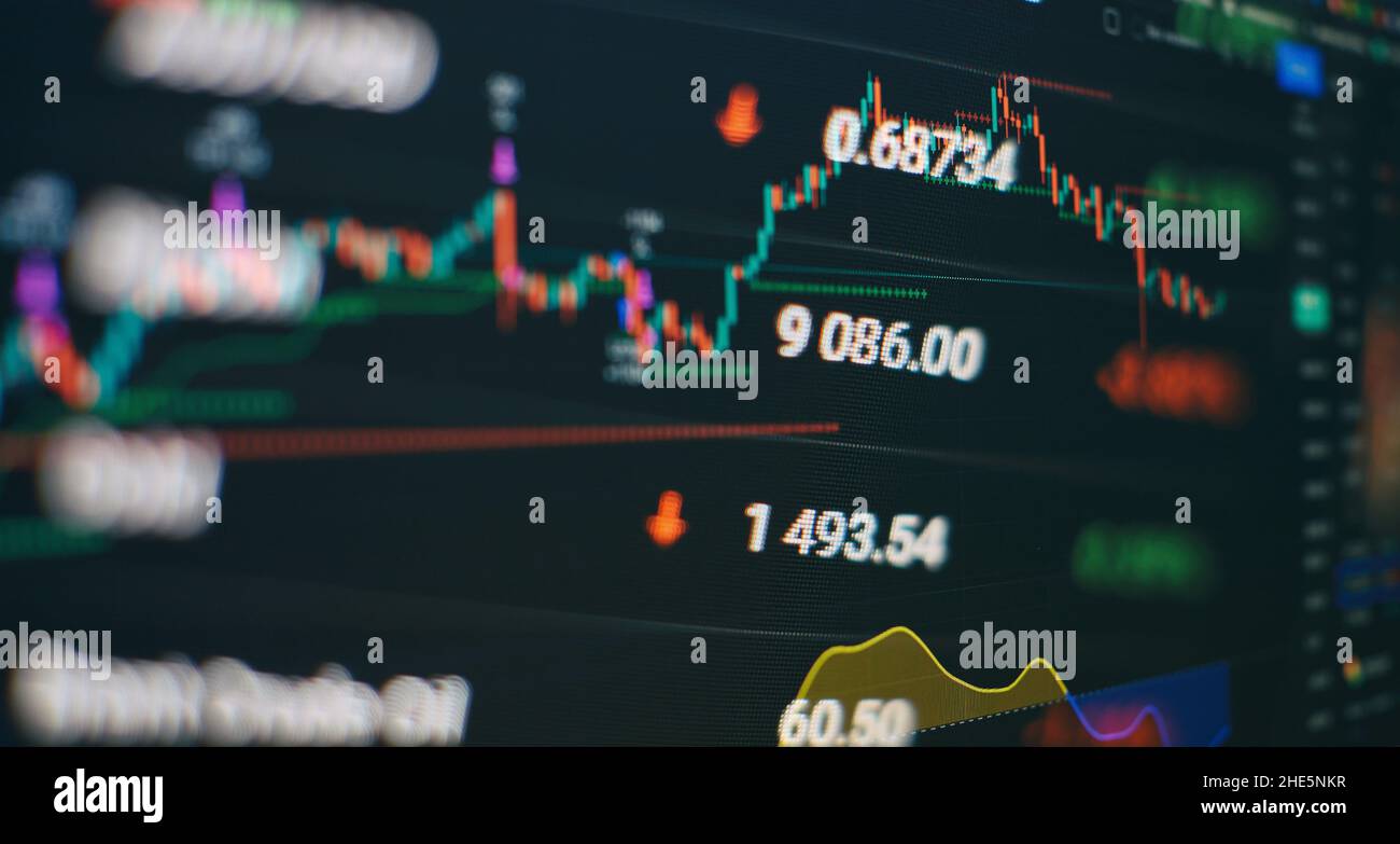 Stock market or forex trading graph in futuristic concept with ...