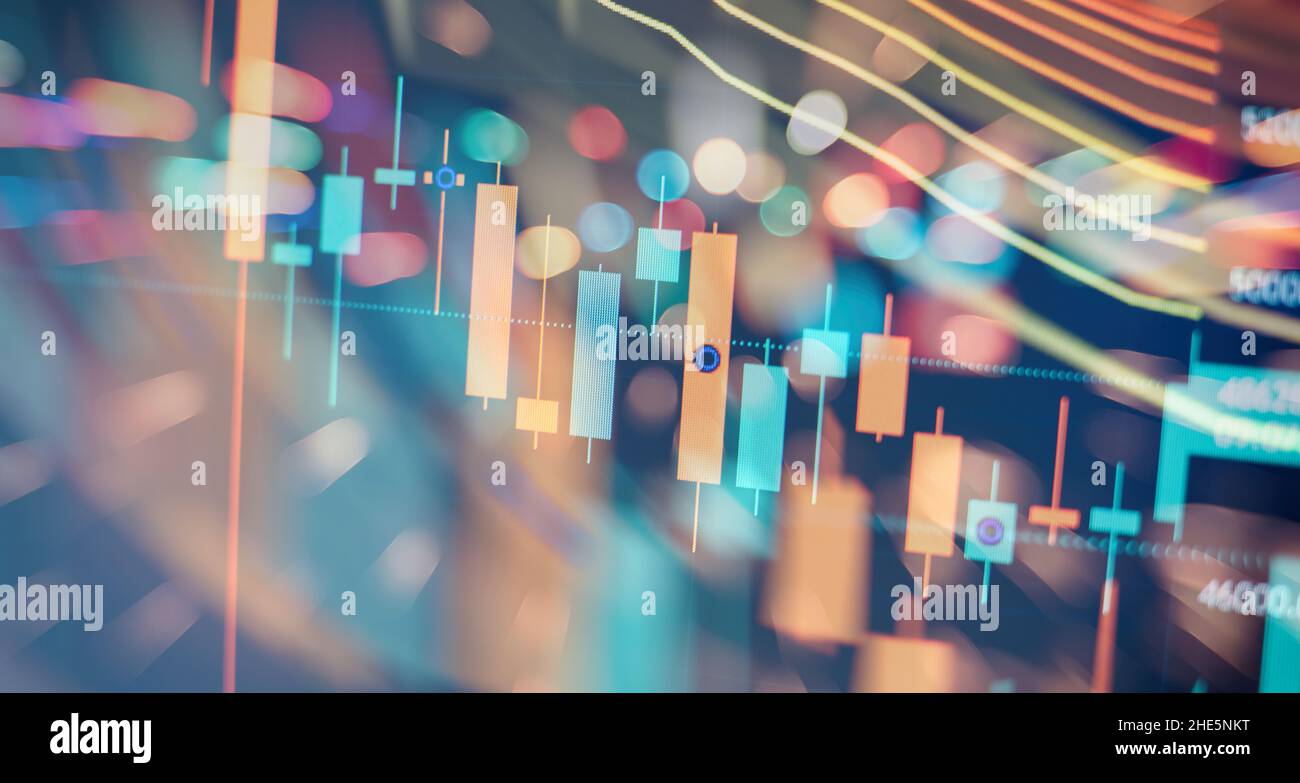 Stock market or forex trading graph in futuristic concept with ...