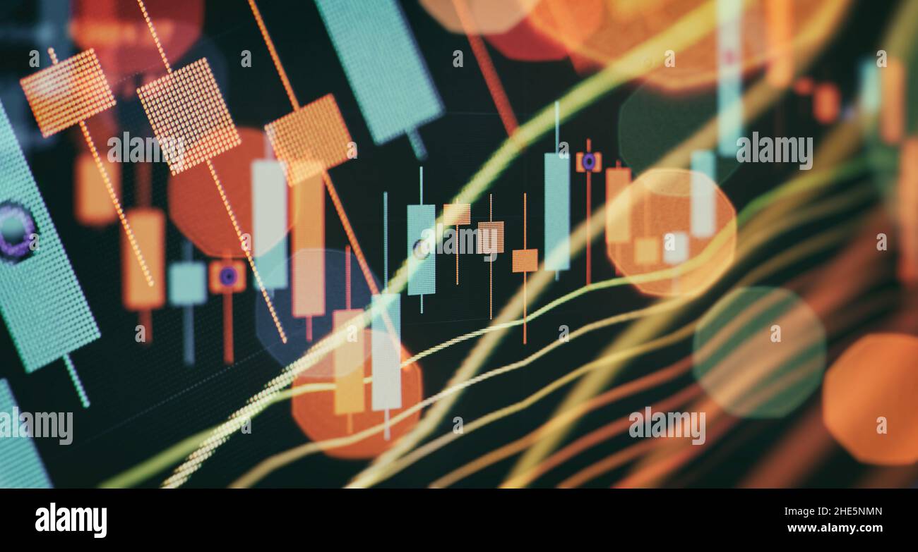 Stock market or forex trading graph in futuristic concept with ...