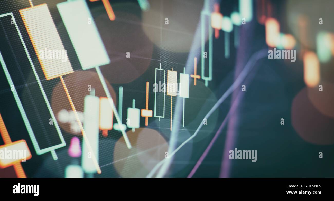 Abstract glowing forex chart interface wallpaper. Investment, trade ...