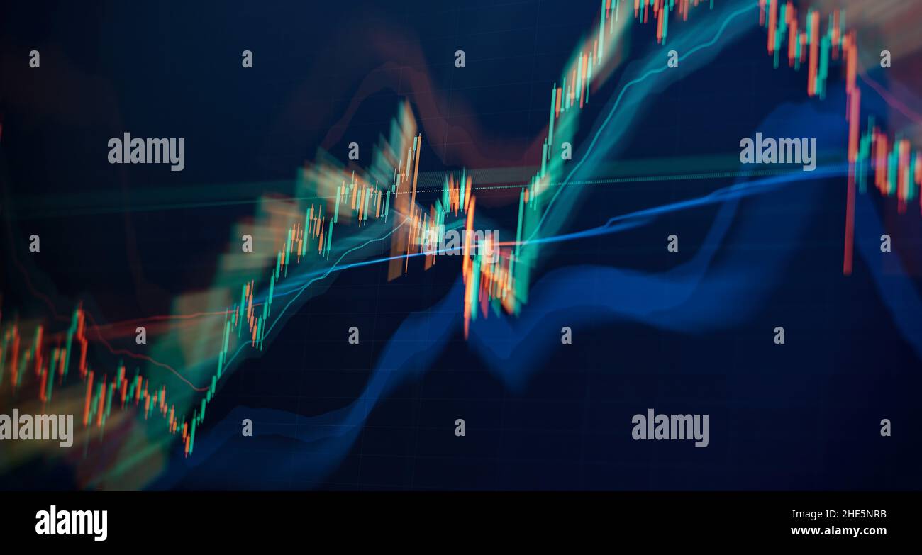 Abstract glowing forex chart interface wallpaper. Investment, trade ...