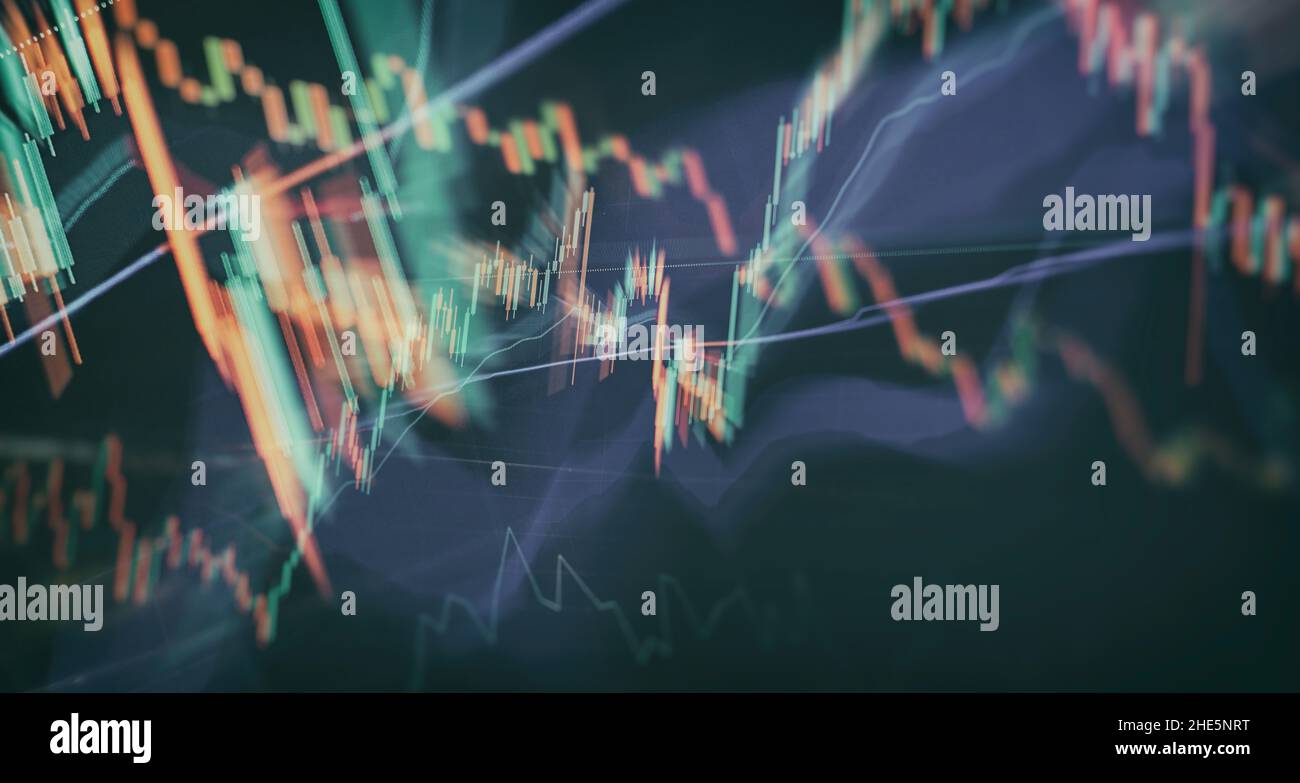 Abstract glowing forex chart interface wallpaper. Investment, trade ...
