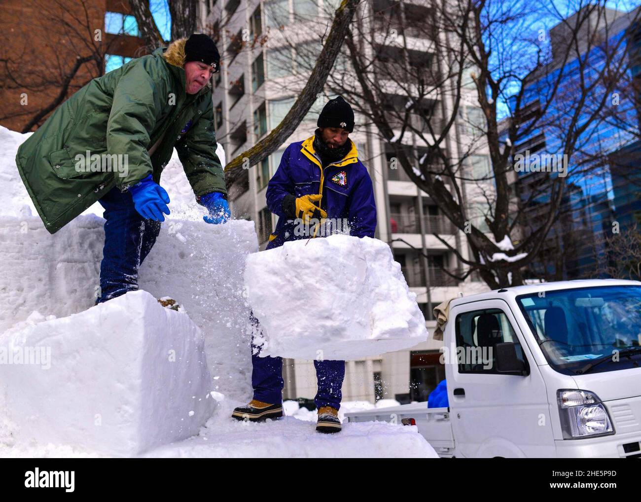 Sailors participate in 67th Annual Snow Festival 160131 Stock Photo - Alamy