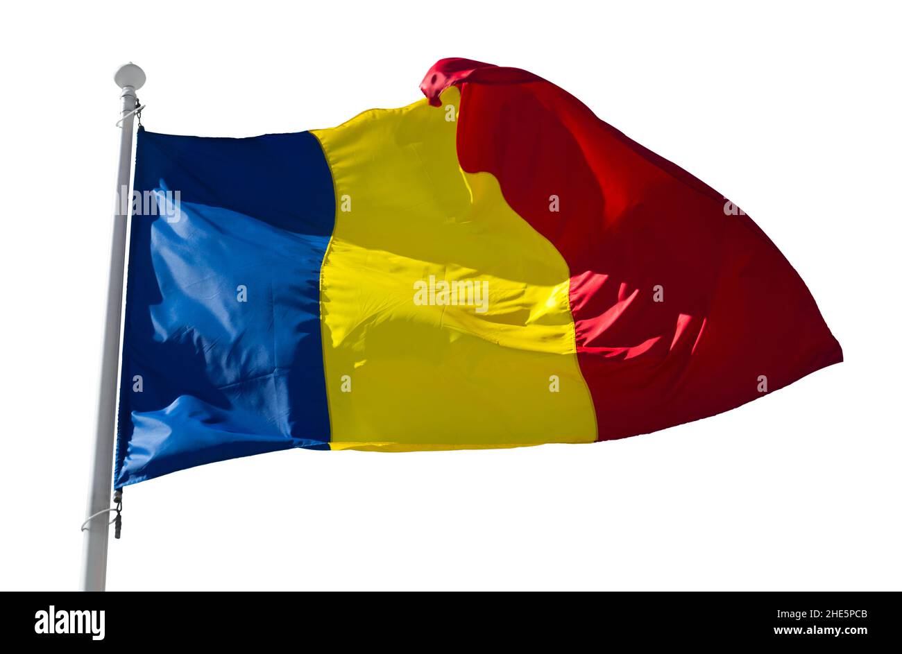 Romanian flag isolated Stock Photo - Alamy