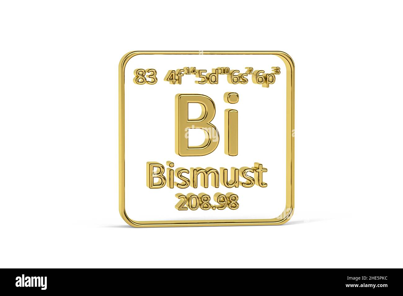 Golden 3D periodic table icon - periodic table element isolated on ...