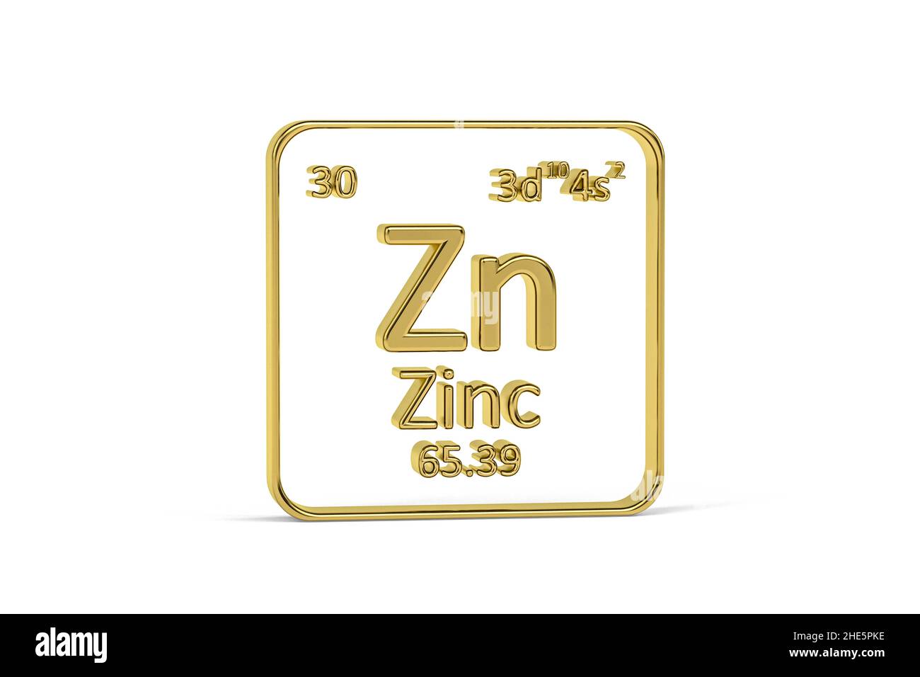 Golden 3D periodic table icon - periodic table element isolated on ...