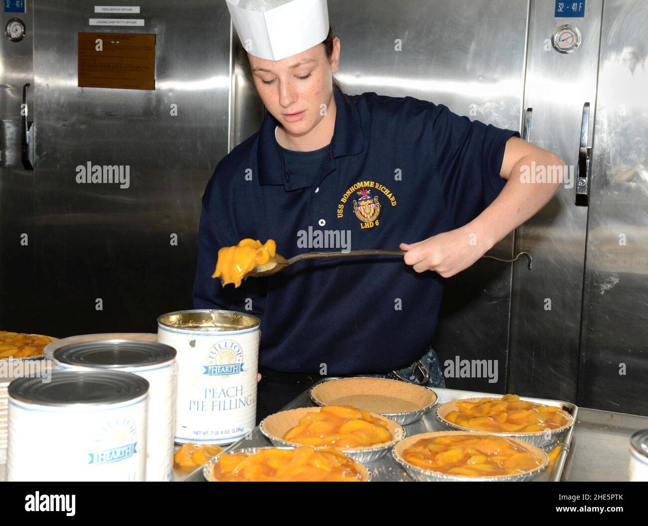 Sailors prepare food 120822 Stock Photo - Alamy