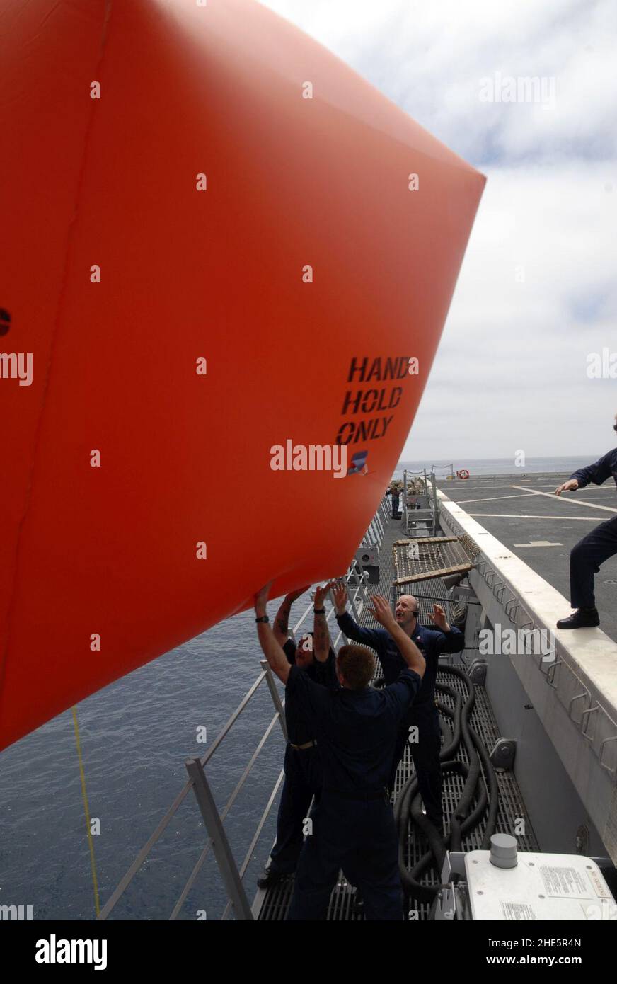 Sailors release 'killer tomato' for target practice 120729 Stock Photo ...