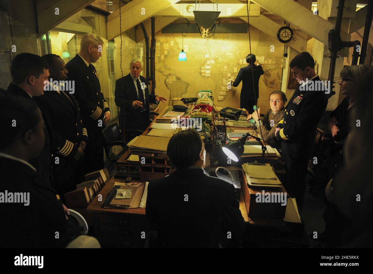Sailors visit the Churchill War Rooms Museum in London Stock Photo - Alamy