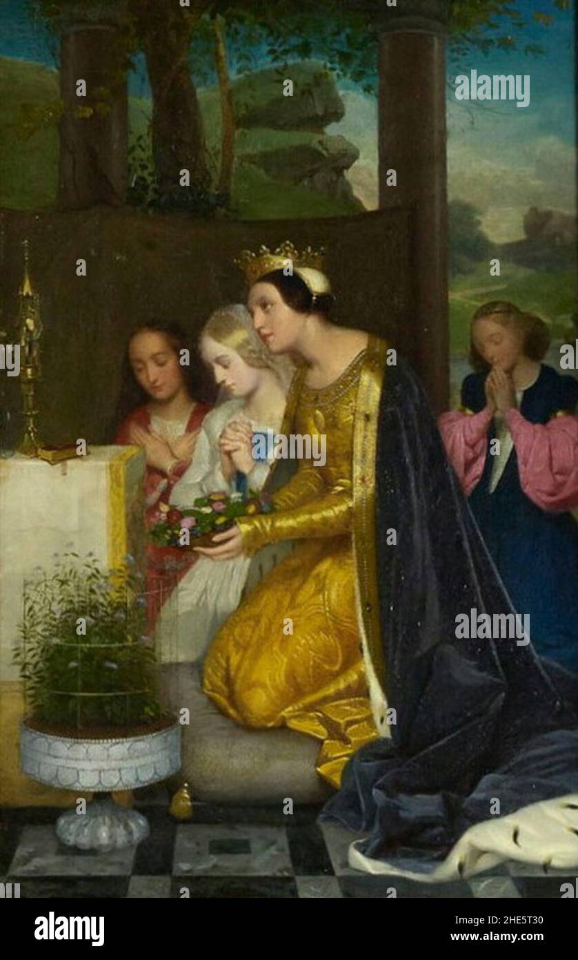 Saint Amelia, Queen of Hungary Delaroche Stock Photo - Alamy