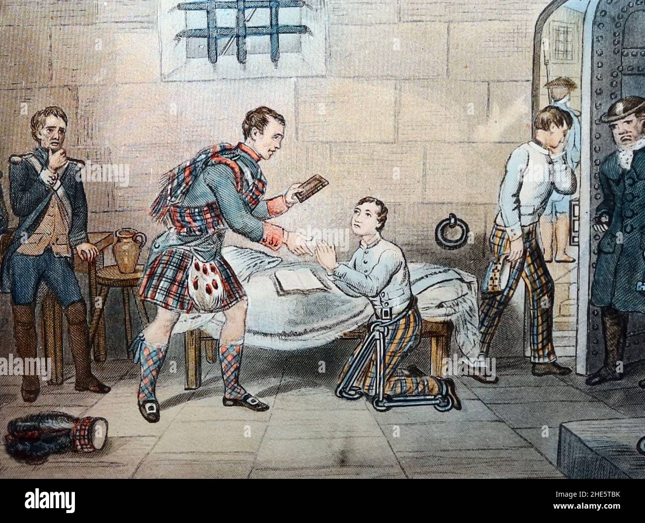 Duncan Wright and the prisoner illustration Stock Photo - Alamy