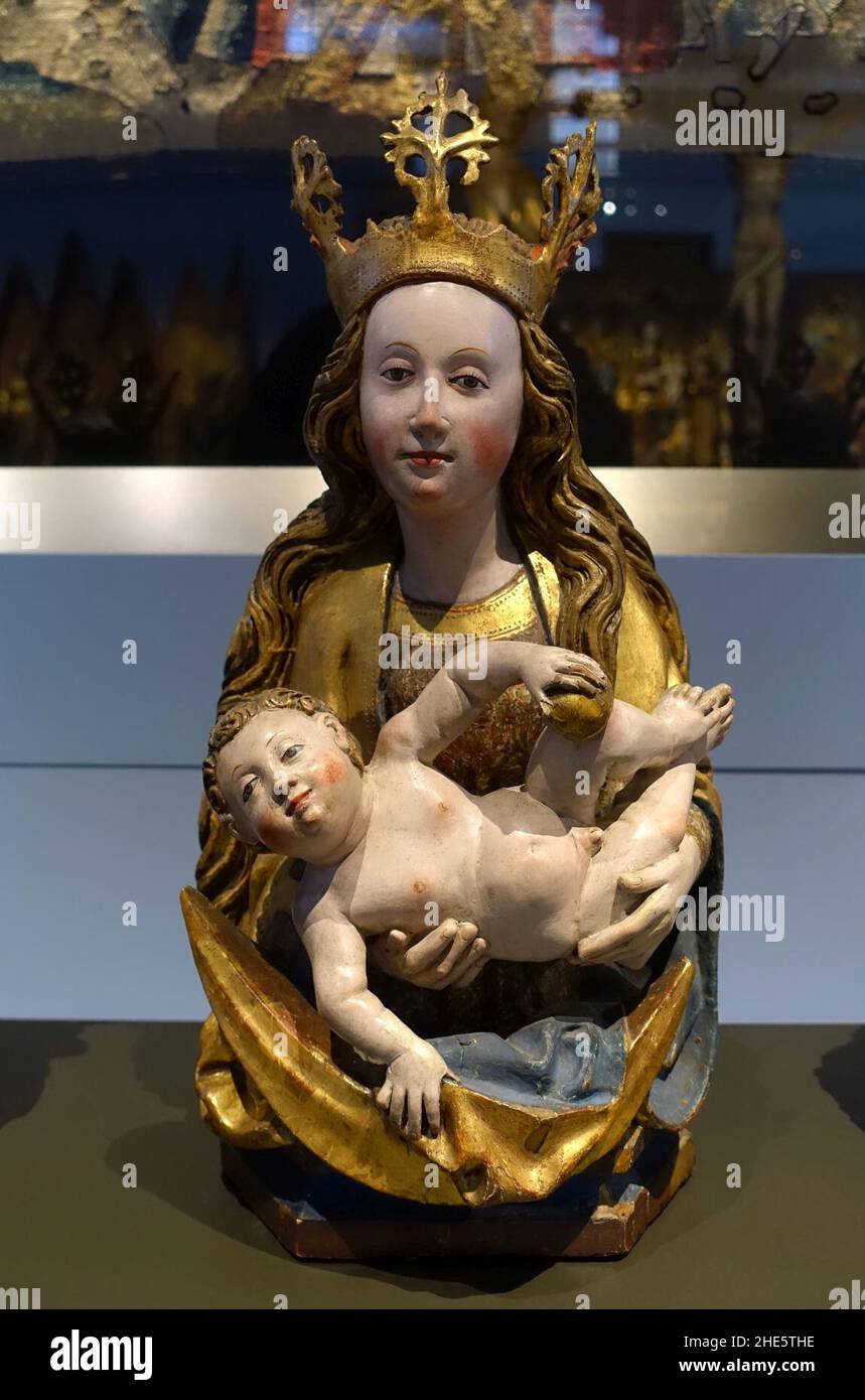 Saint Barbara, the Virgin Mary, and Saint Dorothea (Virgin Mary), from ...