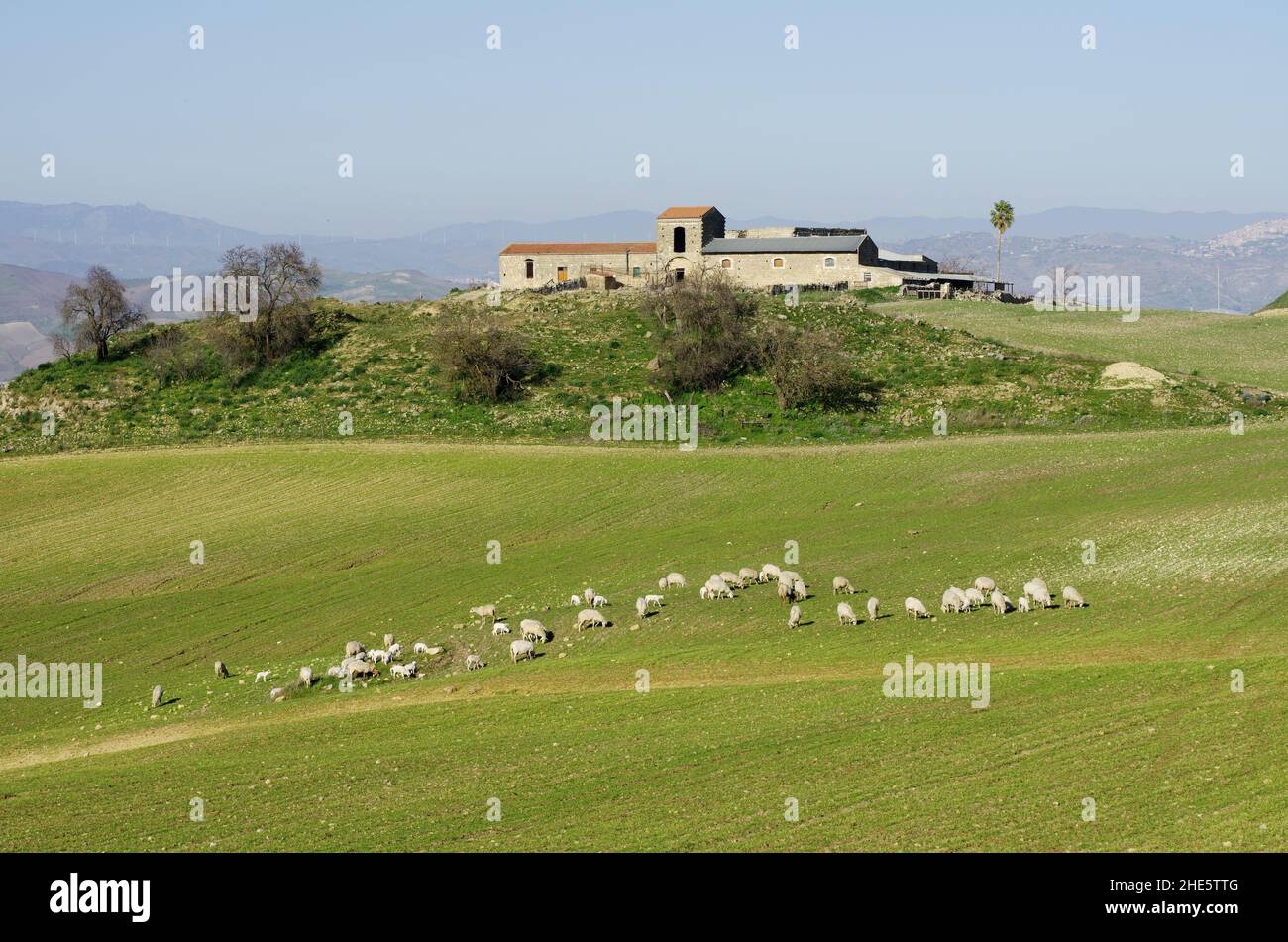 countryside landscape of Sicily rural inland Stock Photo - Alamy