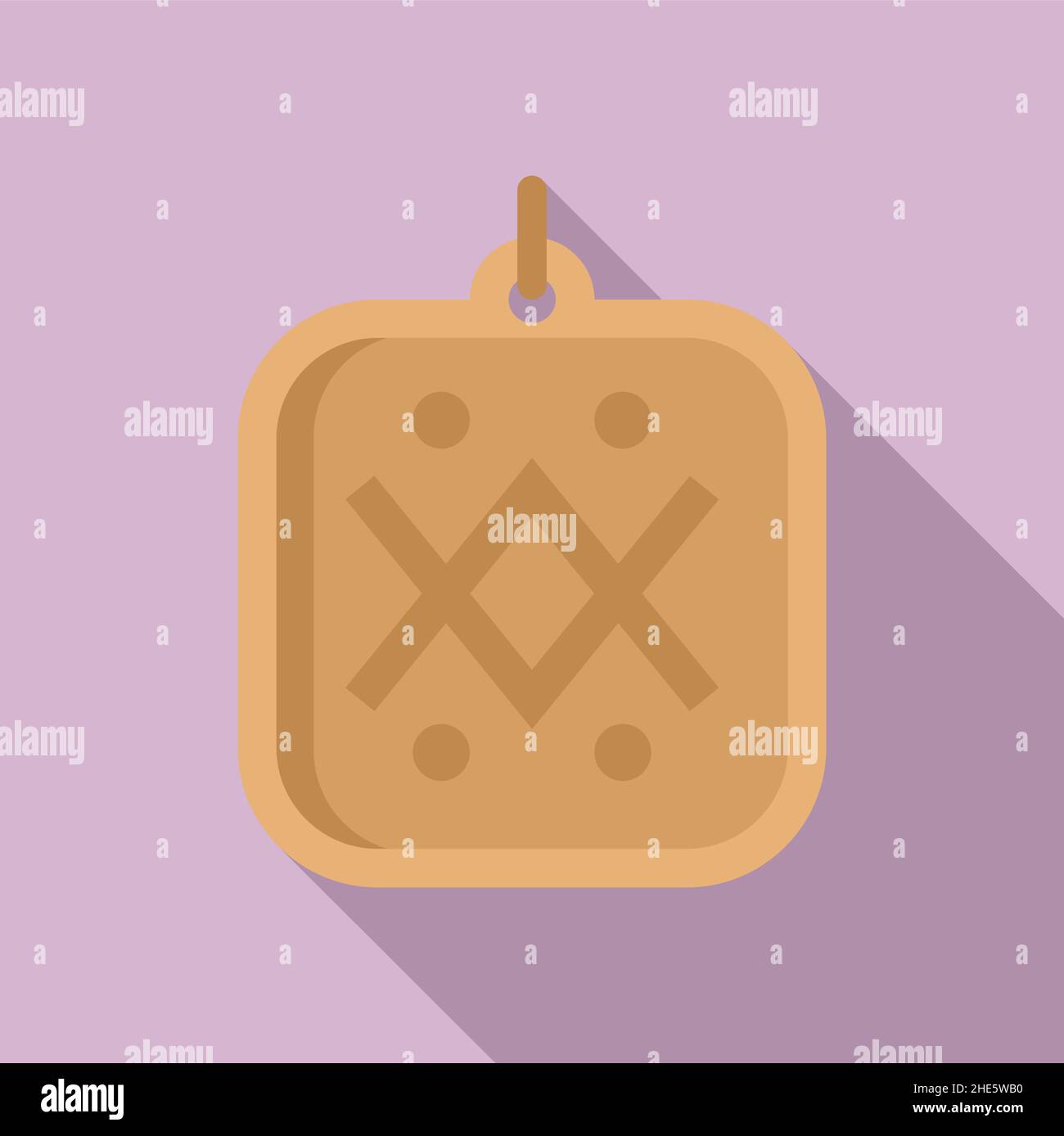 Greek amulet icon flat vector. Hand ox. Esoteric amulet Stock Vector ...