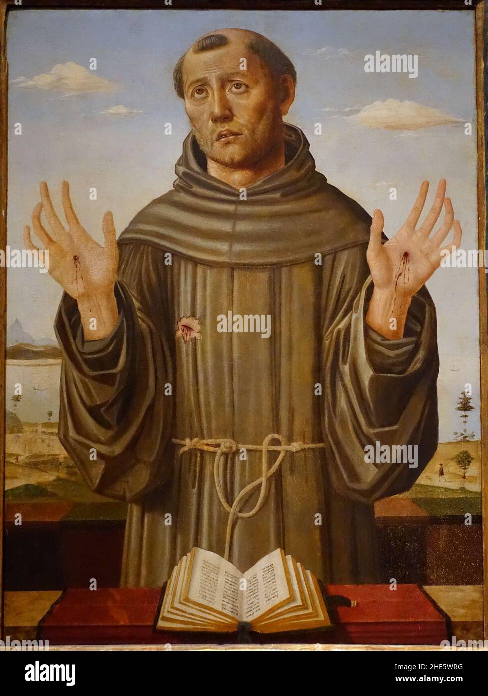 Saint Francis by Antonio Leonelli, Italian, Crevalcore, 1490s, tempera ...