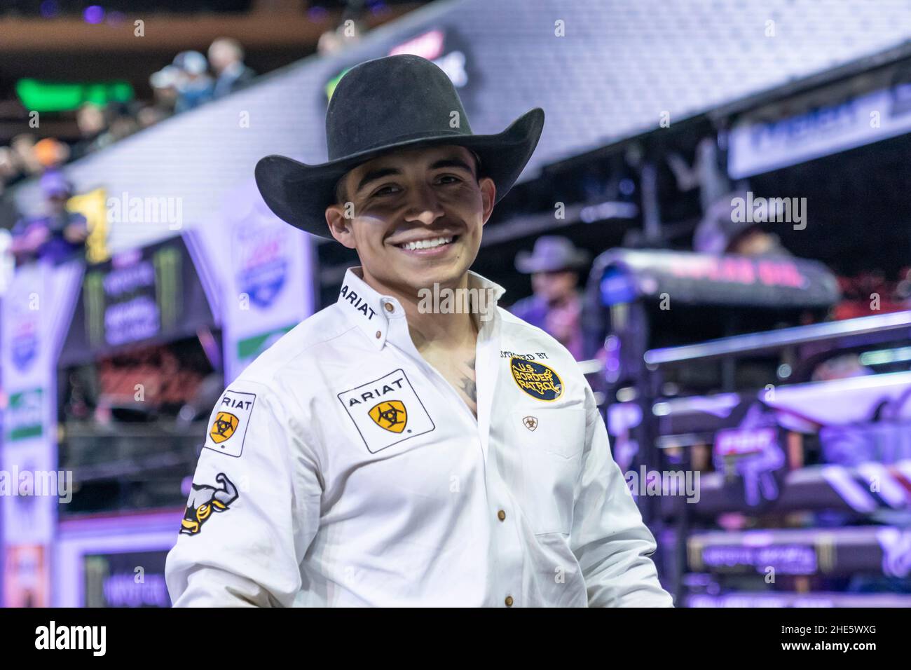 New York, NY - January 8, 2022: Andrew Alvidrez of Seminole, Texas ...