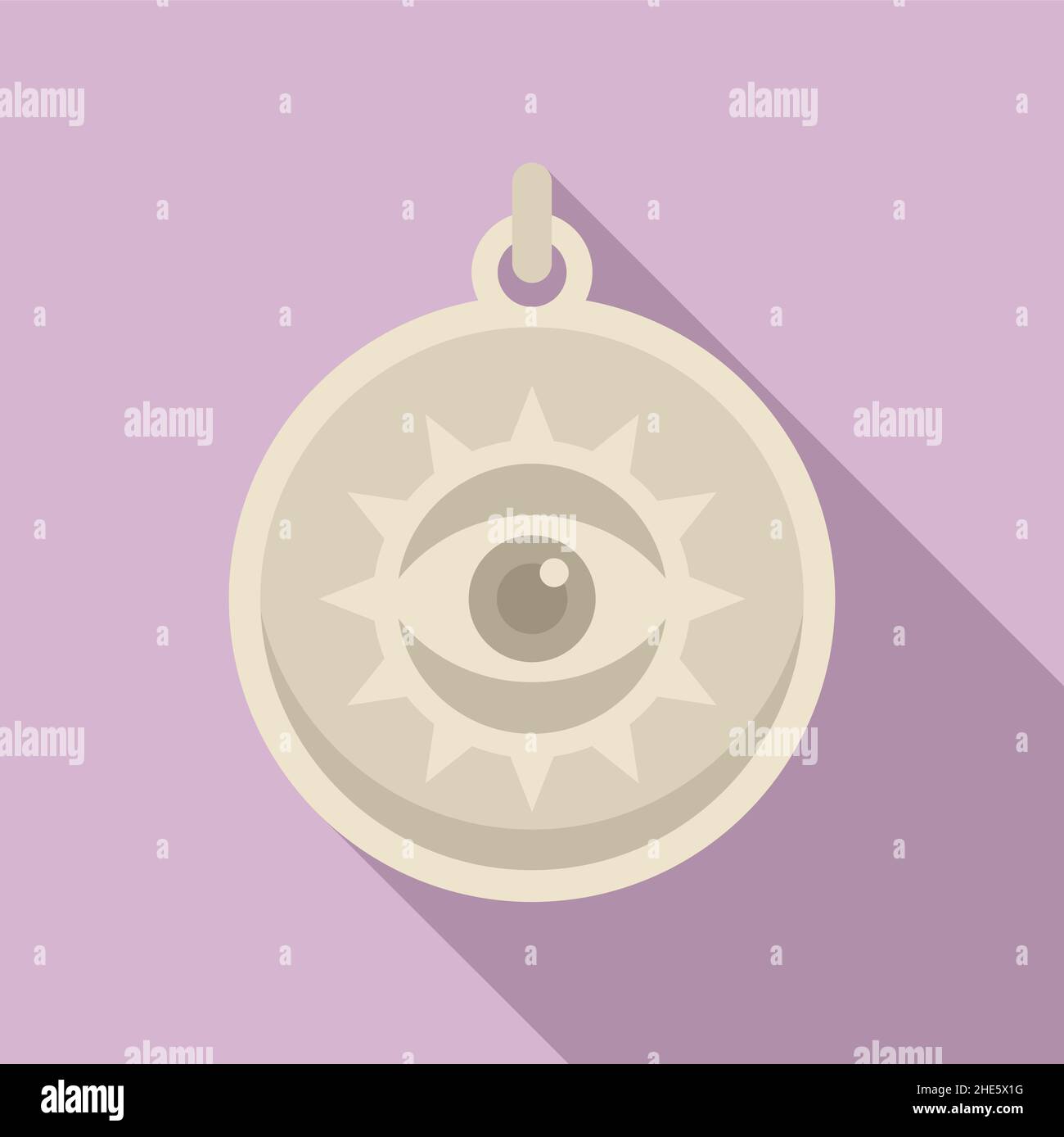 Eye amulet icon flat vector. Hand turkish. Magic amulet Stock Vector ...