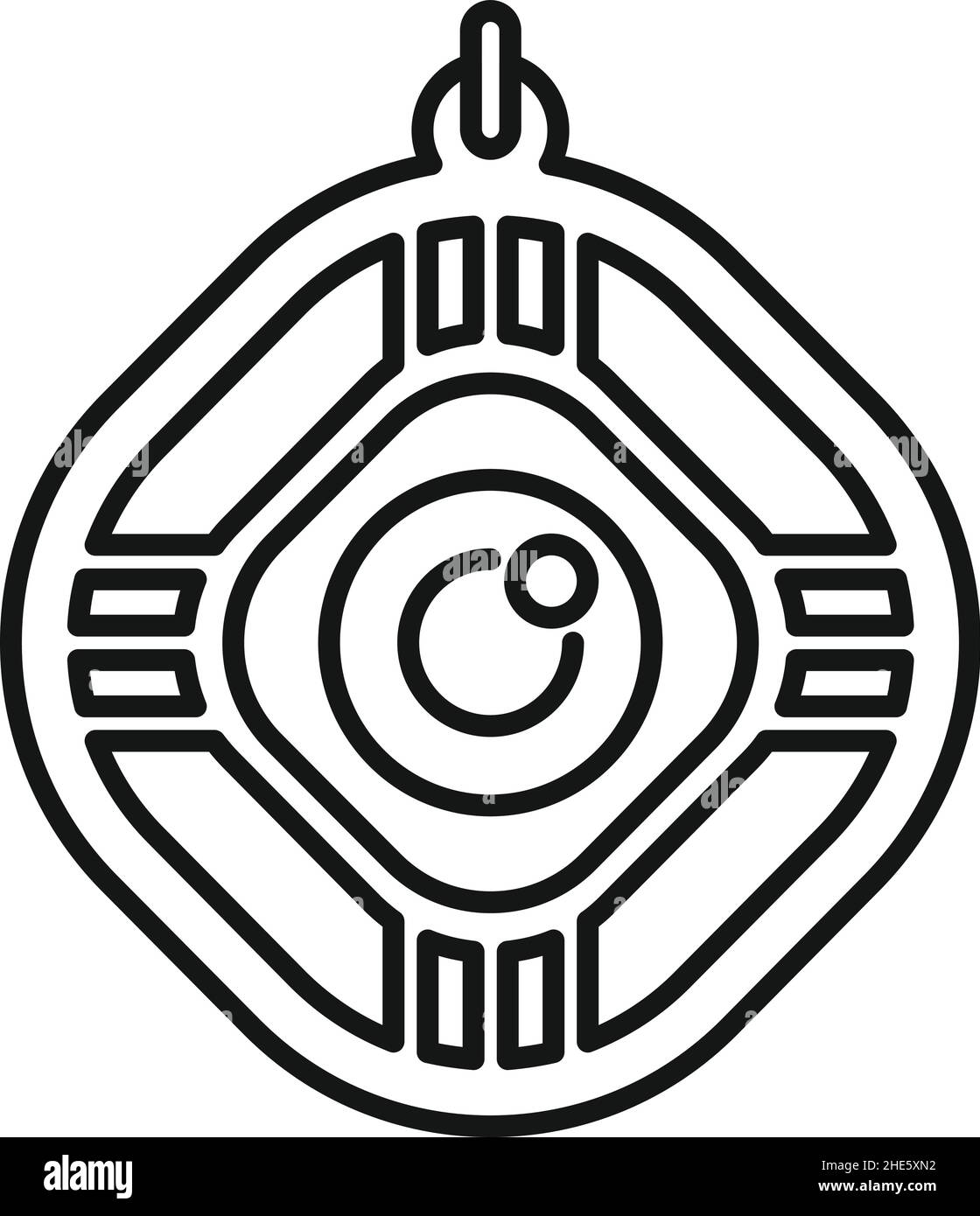 Luck amulet icon outline vector. Esoteric bead. Mystical magic Stock ...