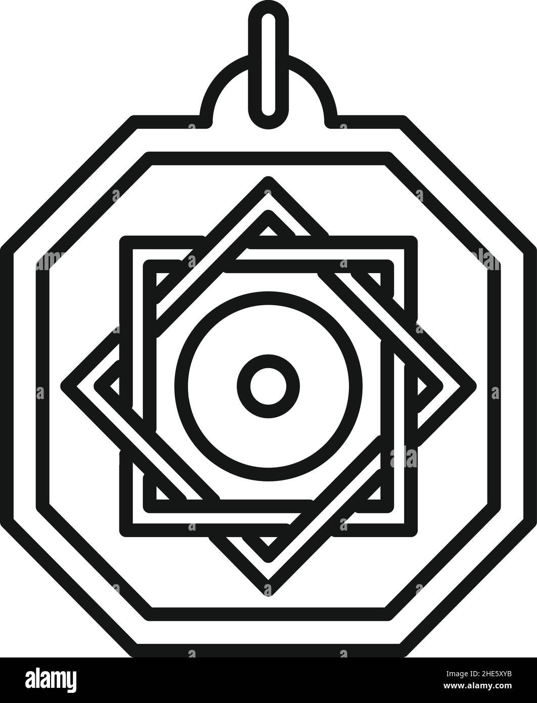 Hand amulet icon outline vector. Greek amulet. Magic nazar Stock Vector ...