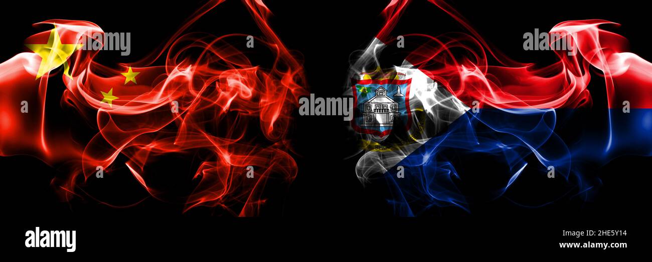 Flags of China, Chinese vs Netherlands, Dutch, Holland, Sint Maarten ...