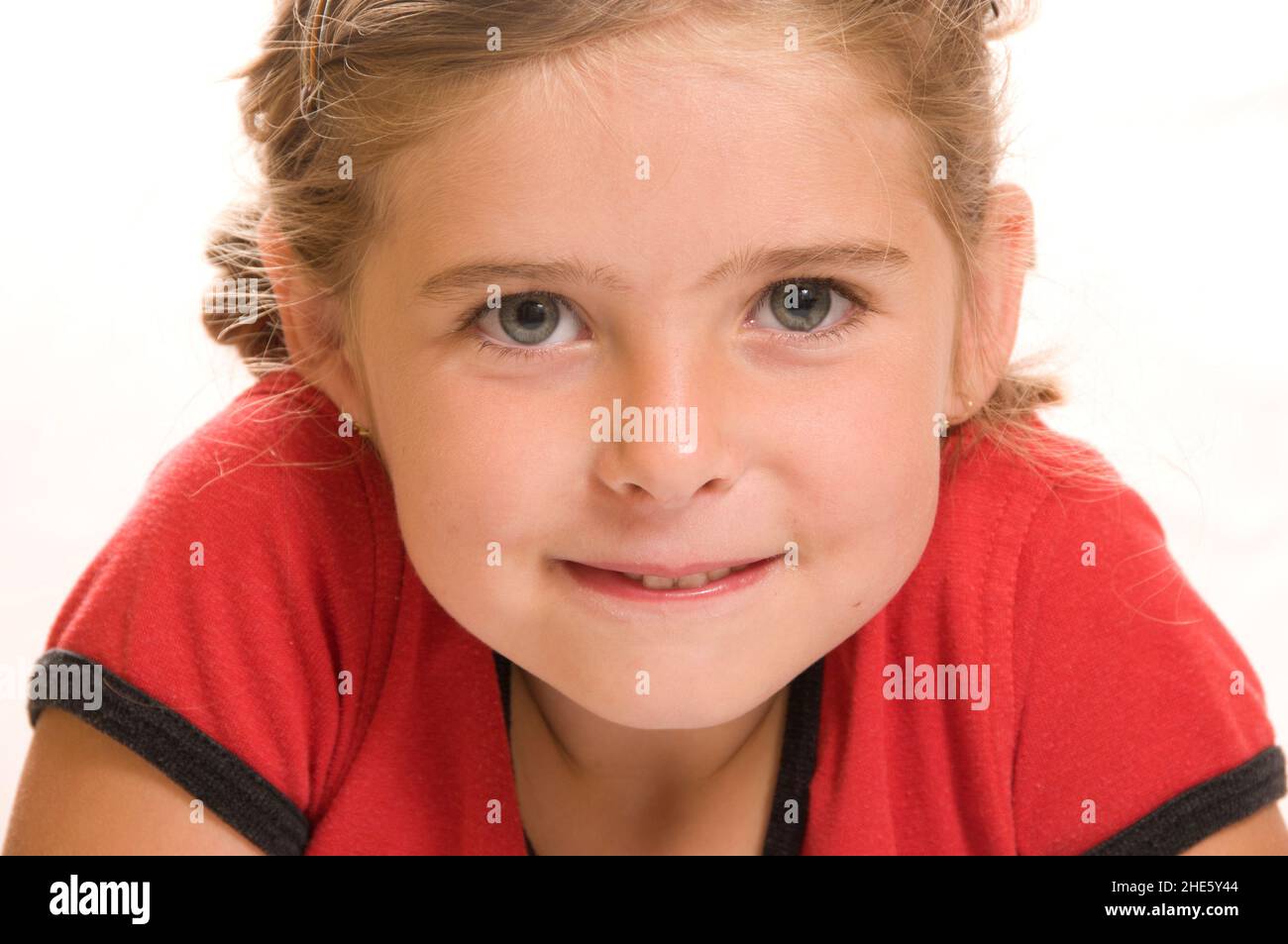 Blonde girl smiling face hi-res stock photography and images - Alamy
