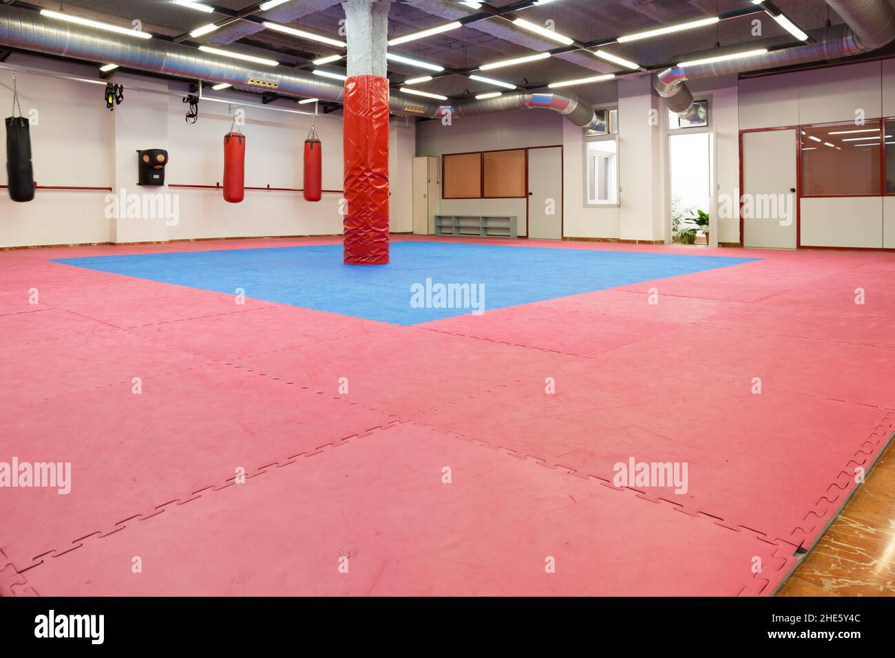 photo of boxing space in sporty gym Stock Photo - Alamy