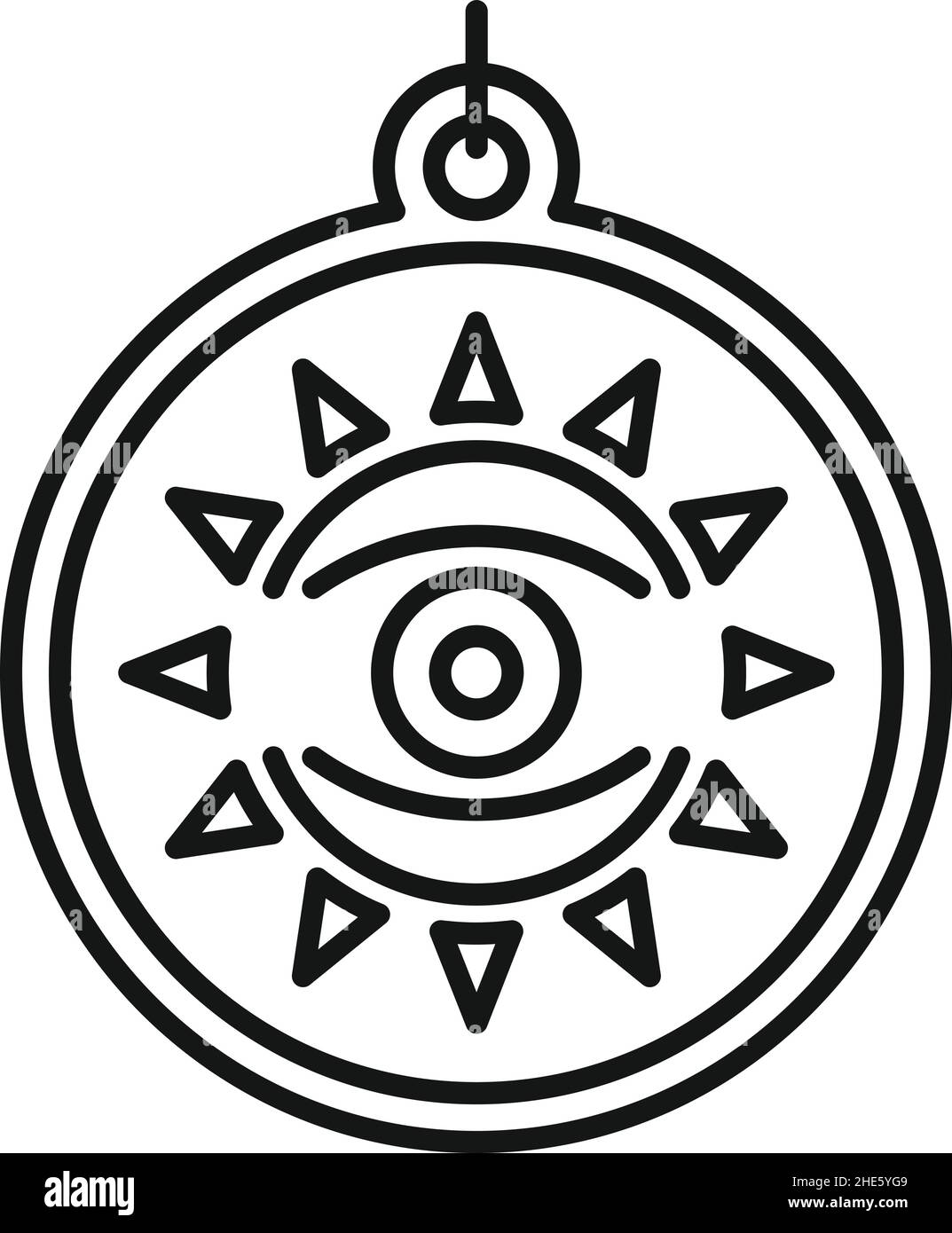 Eye amulet icon outline vector. Hand turkish. Magic amulet Stock Vector ...