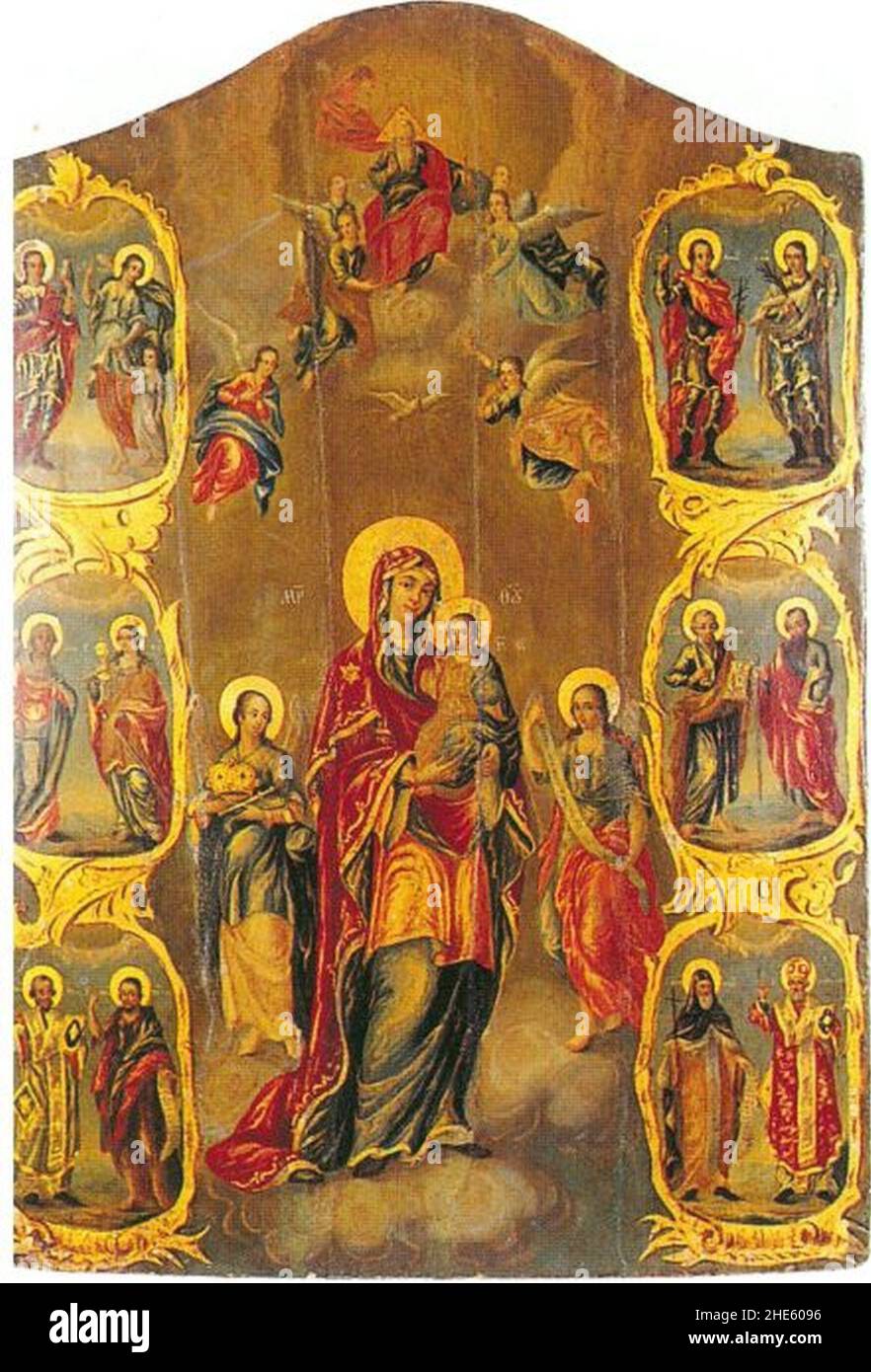 Saint Mary Icon by Toma Vishanov 1790 Stock Photo - Alamy