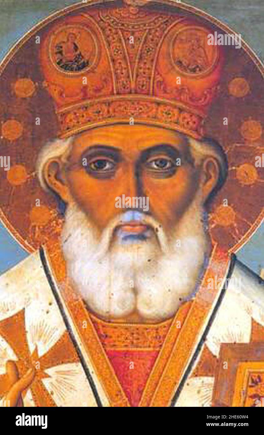 Saint Nicholas Dimitar Molerov Icon 1840 Bansko Stock Photo - Alamy