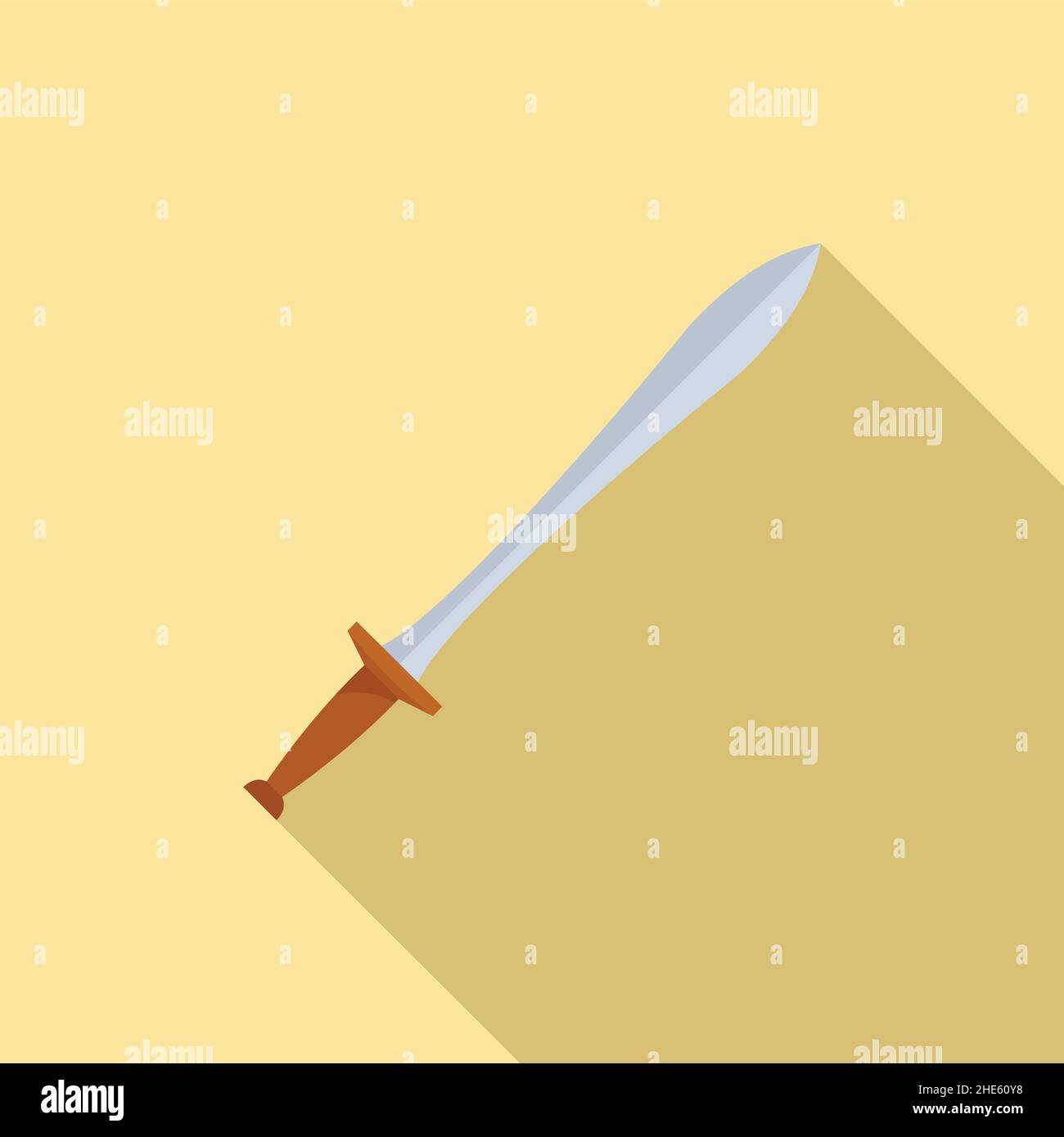 Ancient greek sword icon flat vector. Greece army. Roman antique Stock ...