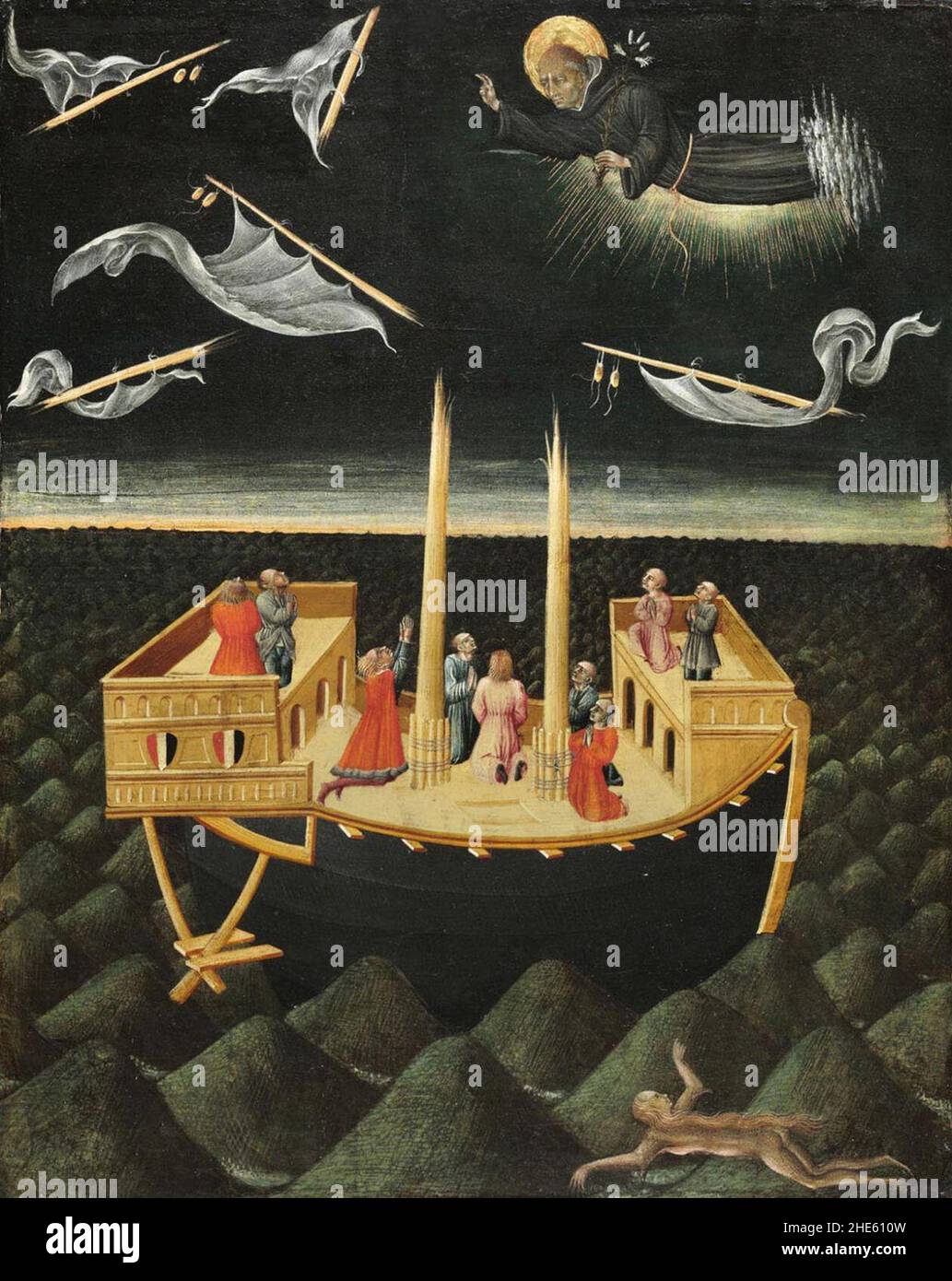 Saint Nicholas of Tolentino Saving a Shipwreck Giovanni di Paolo 1457 ...