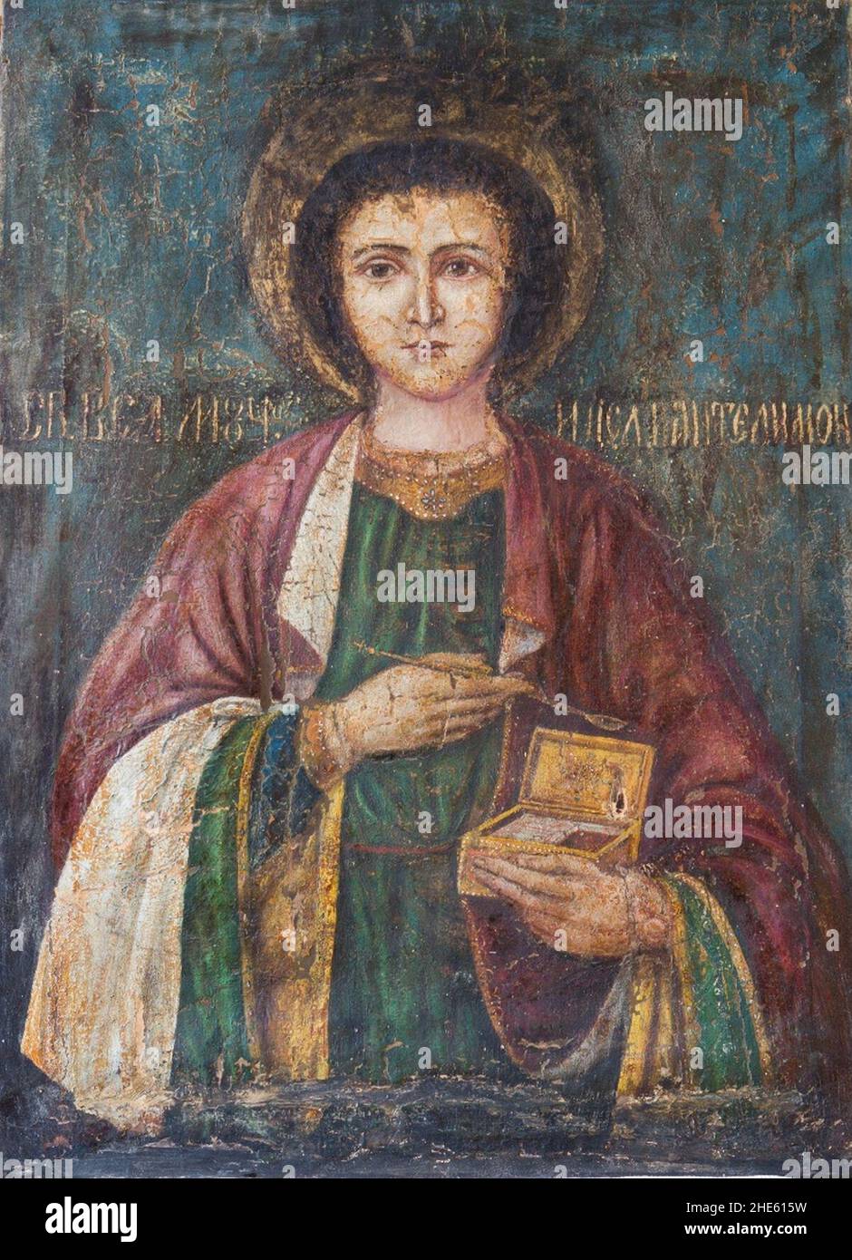 Saint Pantaleon icon Stock Photo - Alamy