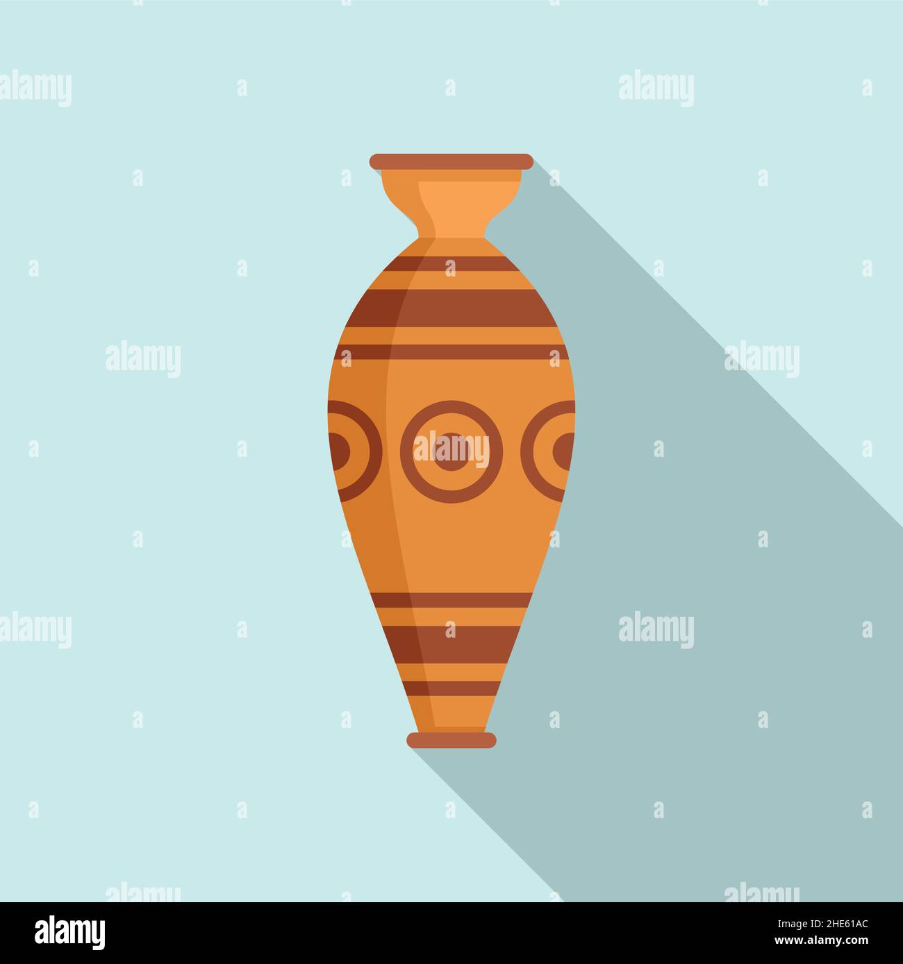 Ancient greek vase icon flat vector. Antique pottery. Greece ceramic ...