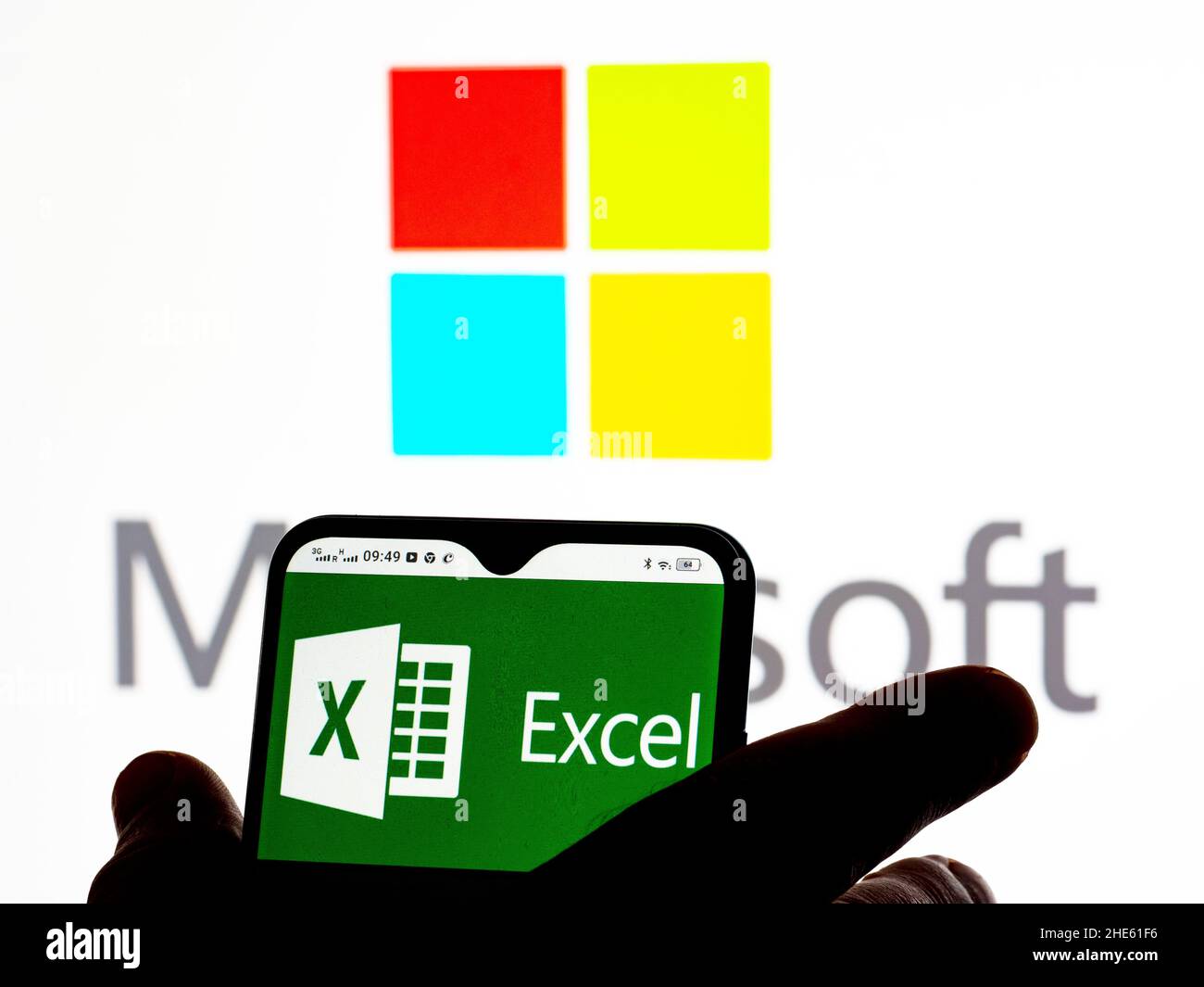 In this photo illustration Microsoft Exel logo seen displayed on a ...