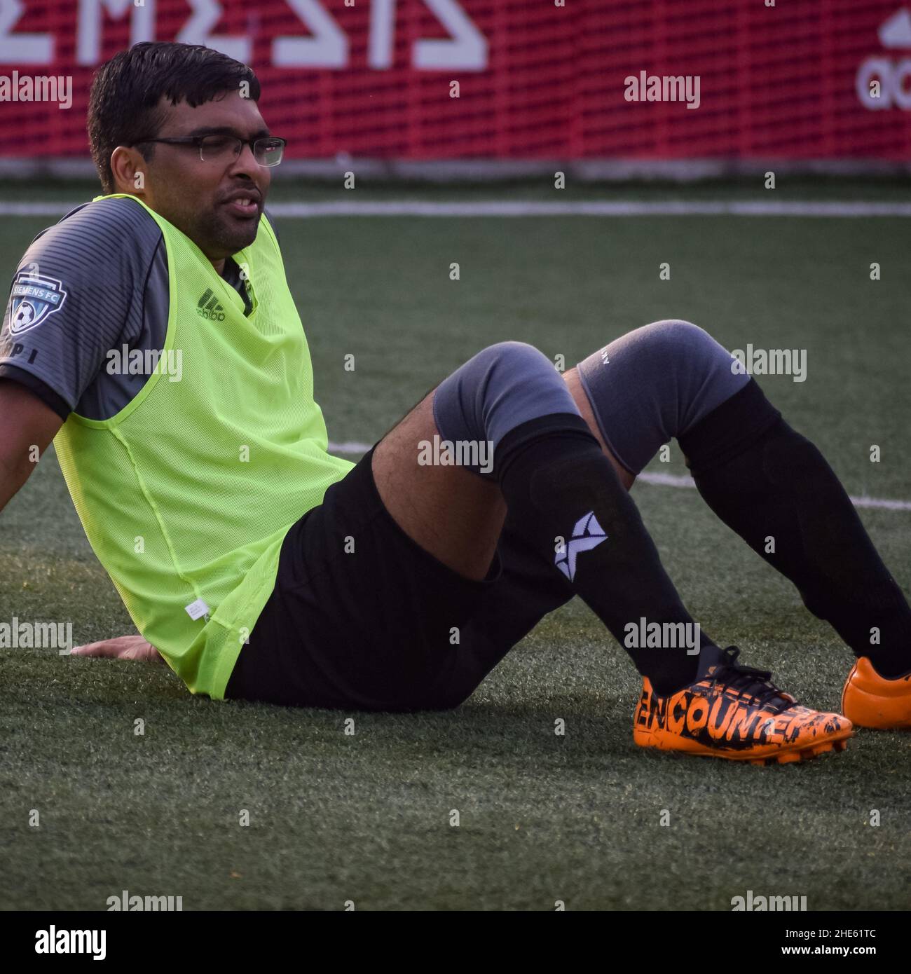 New Delhi, India - July 01 2018: Footballers of local football team ...
