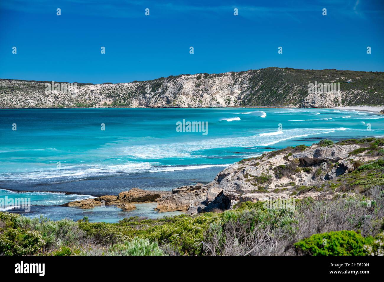 Beautiful beach of Pennington Bay, Kangaroo Island, Australia Stock ...