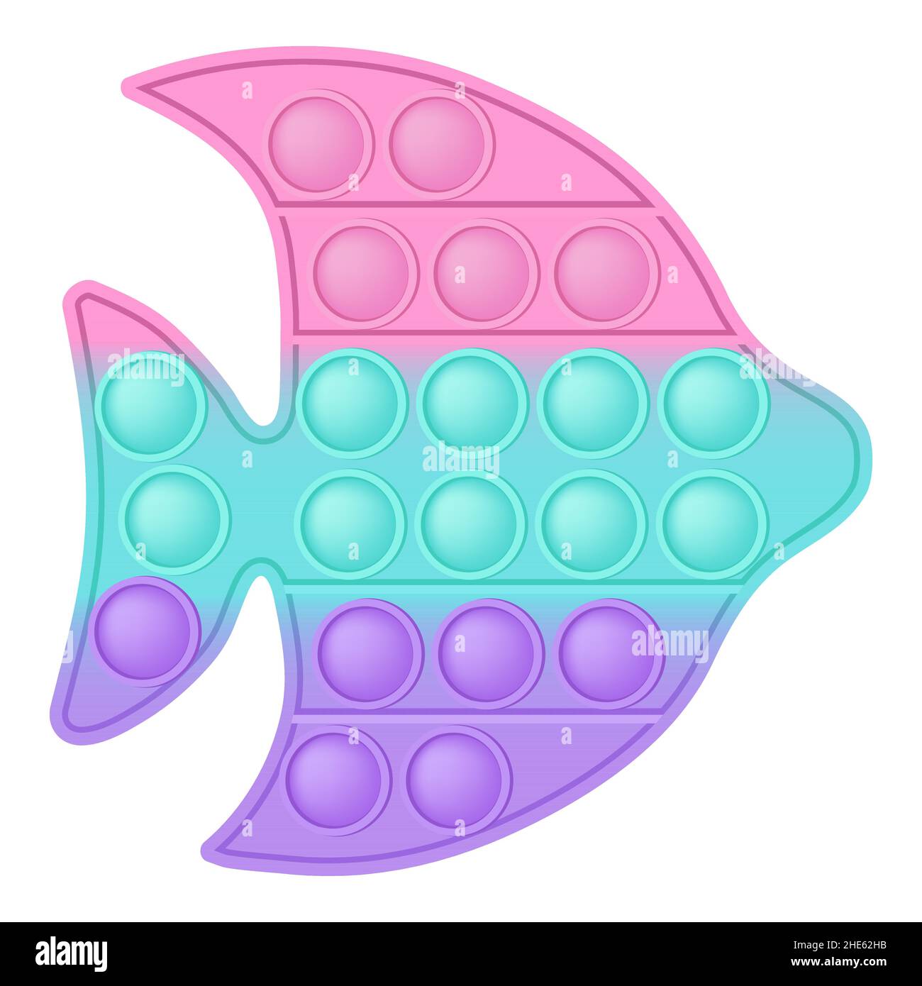 Popit figure fish as a fashionable silicon toy for fidgets. Addictive ...