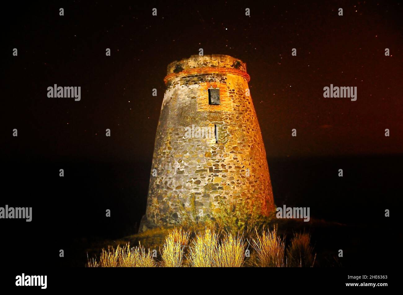 Watchtower of the Devils in Almunecar, Granada Stock Photo - Alamy