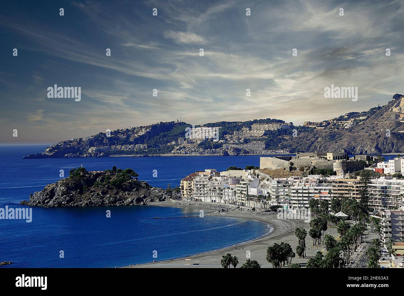 Coastal and ancient city of Almunecar, Granada Stock Photo - Alamy