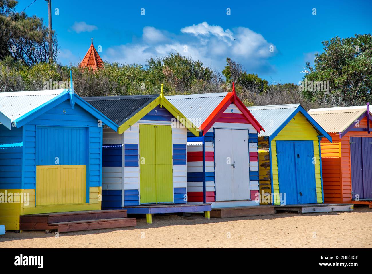 Painted bathing boxes hi-res stock photography and images - Alamy